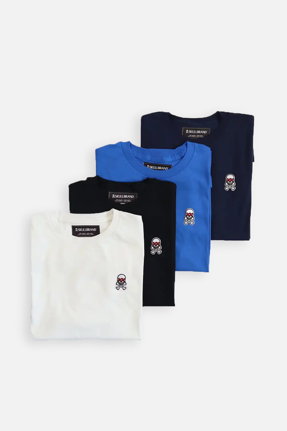 PAQUETE DE 4 PLAYERAS BÁSICA PRO – Skull Brand